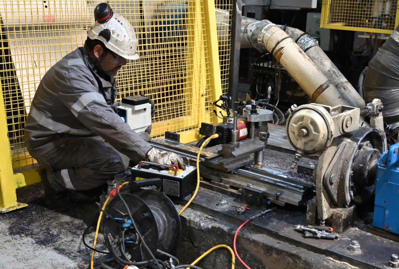 Usinage sur site : plan de pose moteur